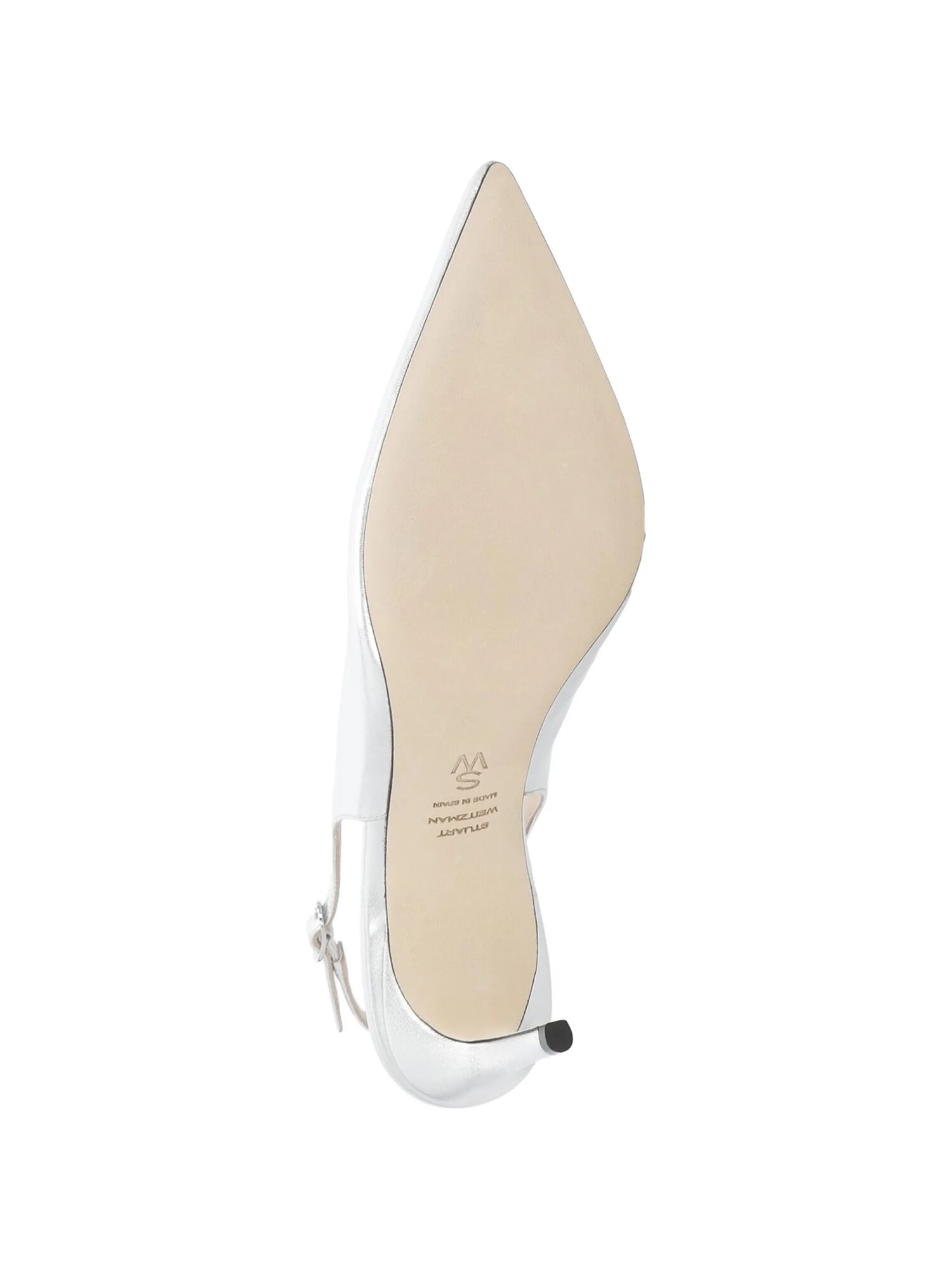 Туфли Stuart Weitzman Stuart Power 75, размер 37, серебристый/красный — фото 1