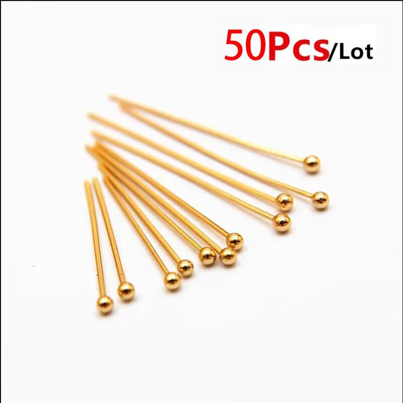Булавки с шаровой головкой Moonrise 316 нержавеющая сталь 22 25 30 мм 0.6x40mm, Gold