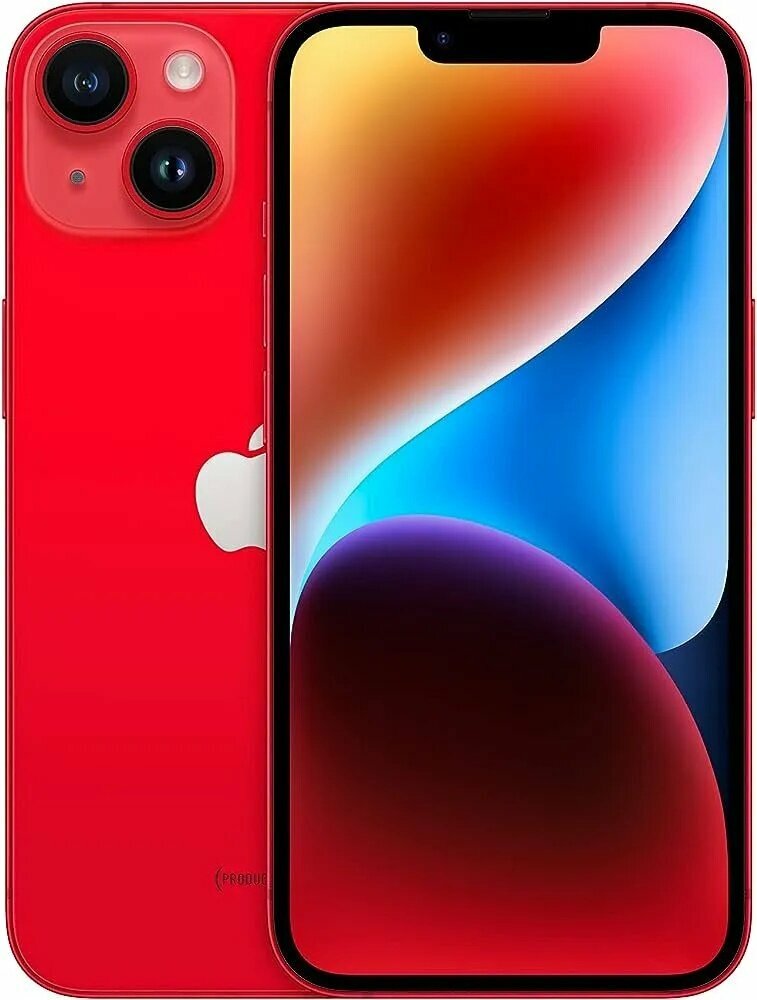 Восстановленный Apple Смартфон iPhone 14 SIM+SIM Global 6/256 ГБ, красный