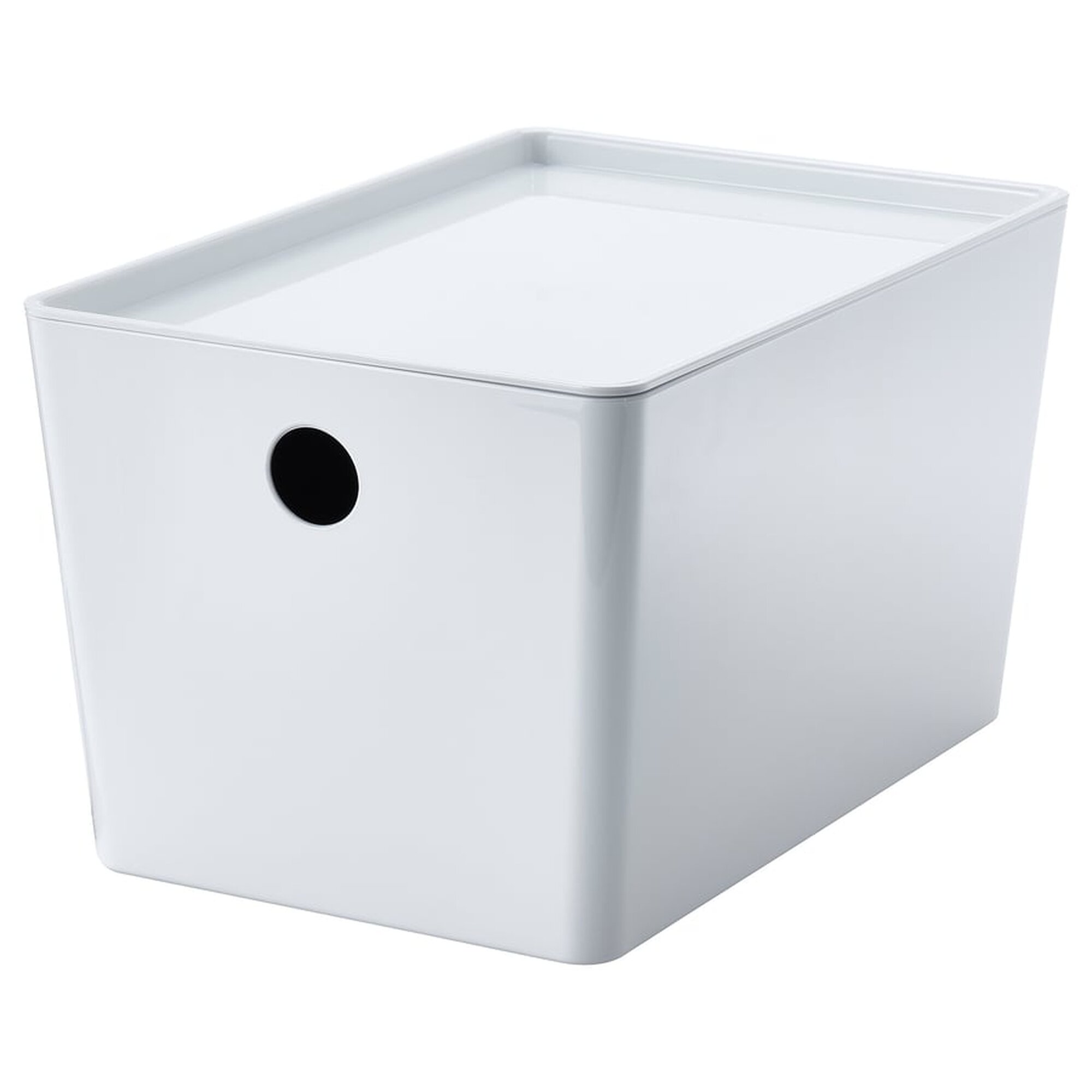 Контейнер с крышкой IKEA KUGGIS белый, 18x26x15 см, 495.611.55