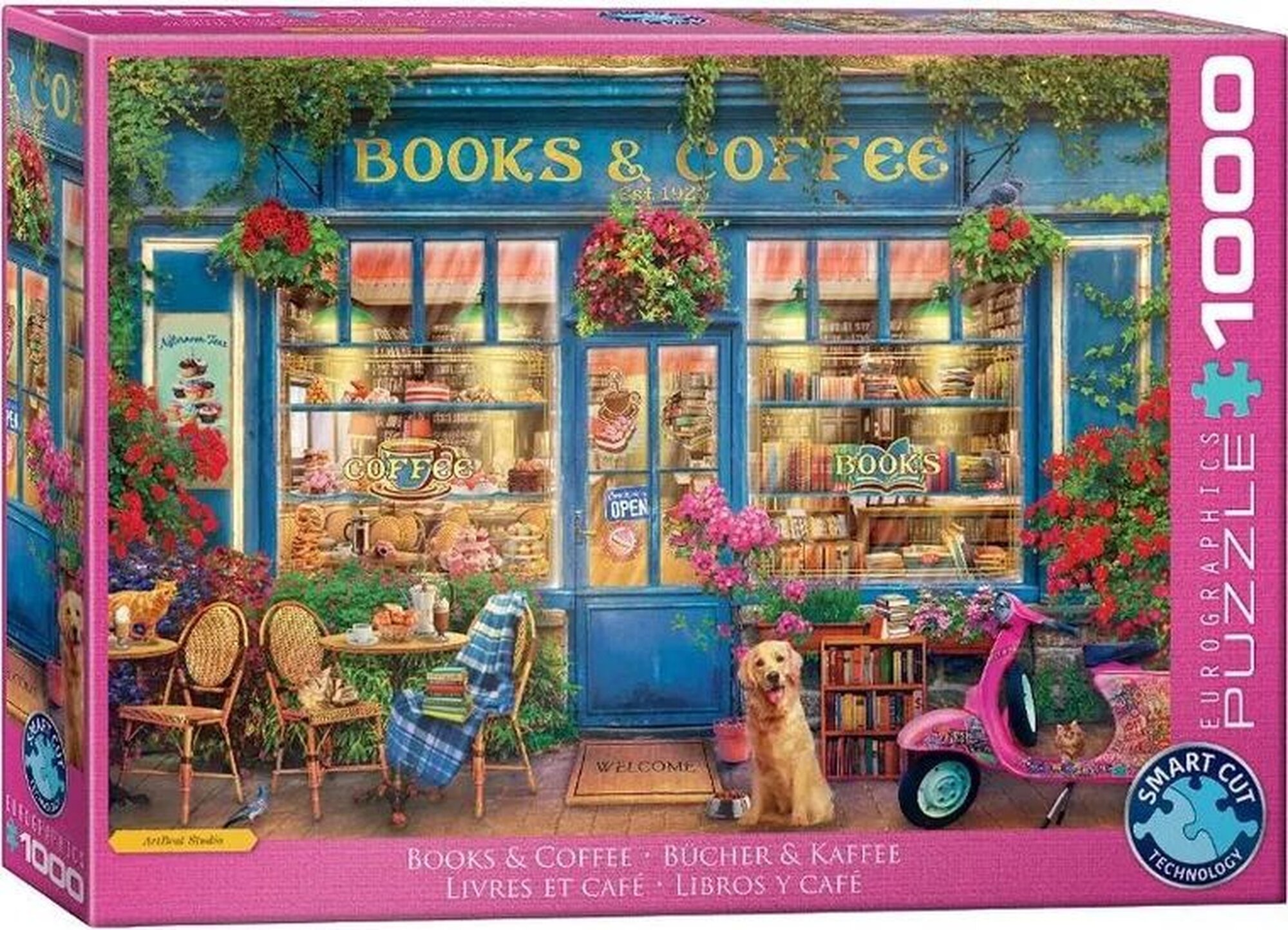Пазл Eurographics - "Книги и кофе" - Гэри Уолтон, 1000 эл.- 7705050