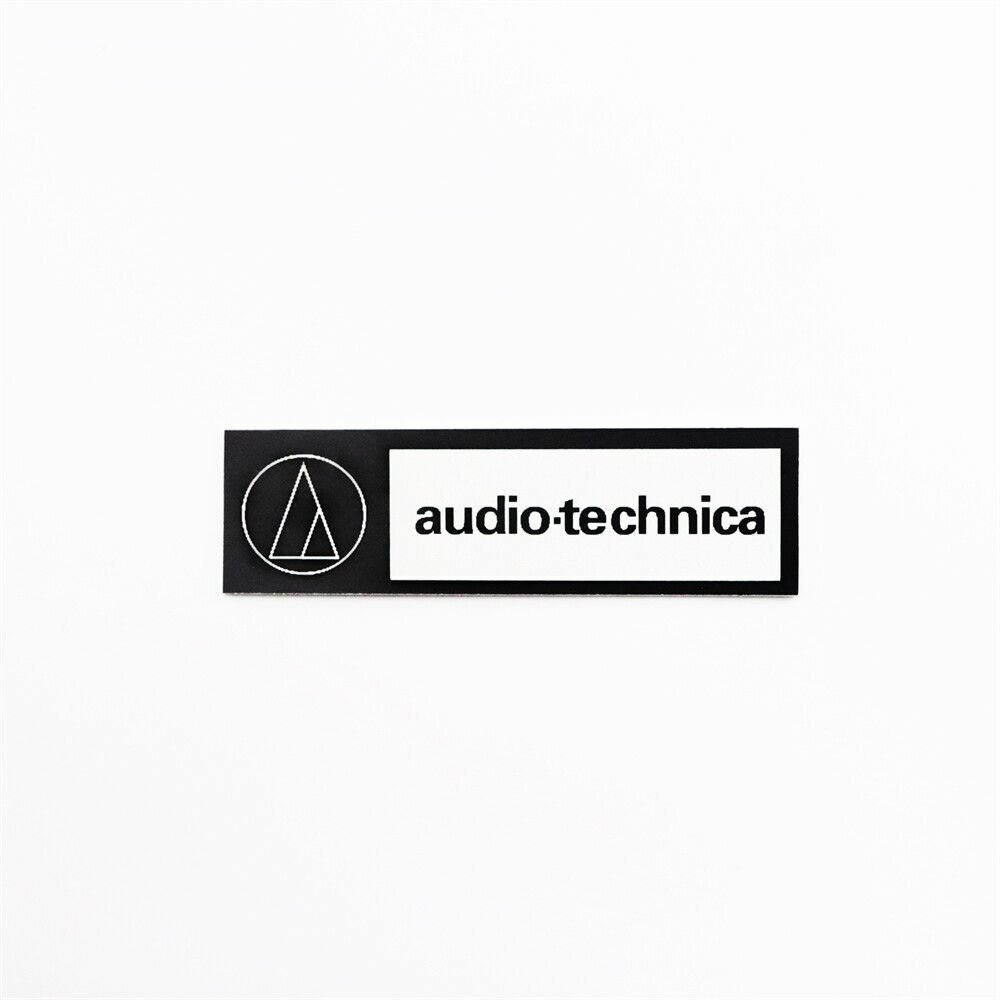 Эмблема Audio-Technica серебристый алюминий на заказ, размер 63ммх19мм