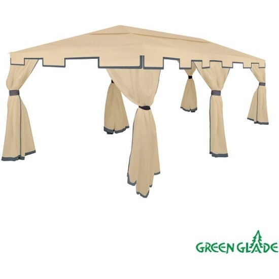 Тент садовый Green Glade с боковыми стенками 18 кв. м бежевый 1048