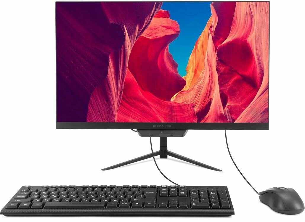 23.8" Моноблок DIGMA PRO Base Full HD, Intel Core i3 12100, 8ГБ DDR4, 512ГБ SSD, Windows 11 Pro, черный DM23P3-8DXW02