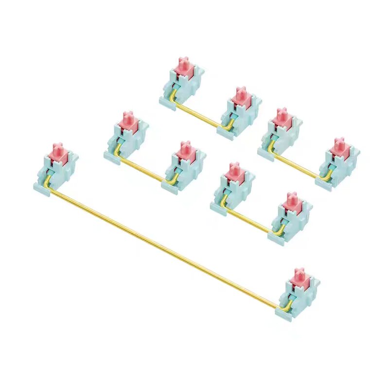 Стабилизатор для клавиатуры TTC Golden Pink Plate Mount, 2u 6.25u (4+1 шт.) - для общего хода от 3.6 мм до 4 мм