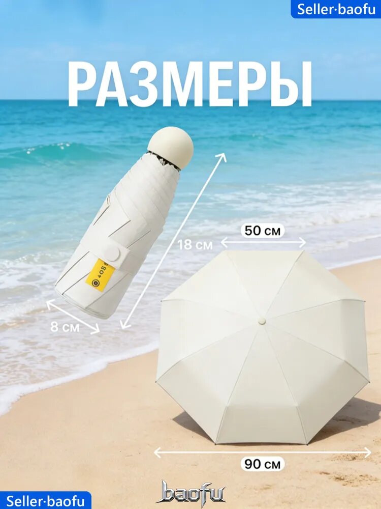 Зонт , черный — фото 1