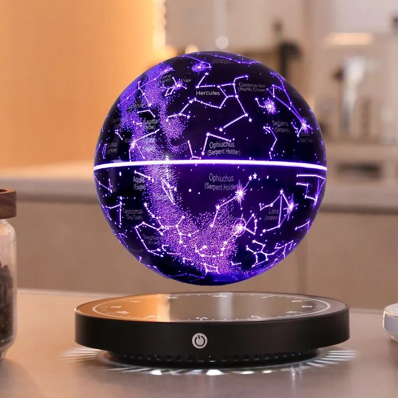 HCNT Подвесной глобус Starry Sky с подсветкой на круглой подставке (D-14см)