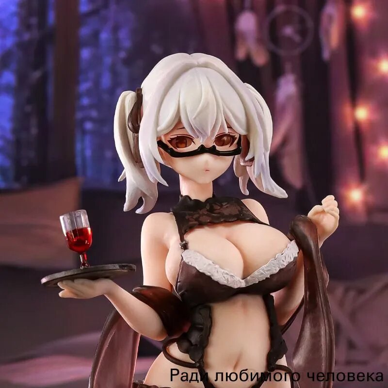 Аниме Фигурка 17cm - Статуэтка девушки в образе официантки, коллекционная модель, для взрослых — фото 1