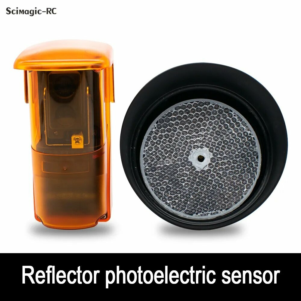 Фотоэлементы беспроводные с отражателем катафотом для ворот и шлагбаумов, универсальные photocell датчики безопасности для ворот и шлагбаумов