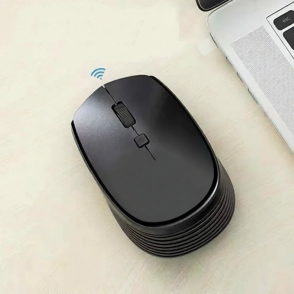 Lenovo WS202 Wireless Mice 2.4G Optical Cordless Mice с USB Receiver для PC Laptop Windows Computer Office Черный
