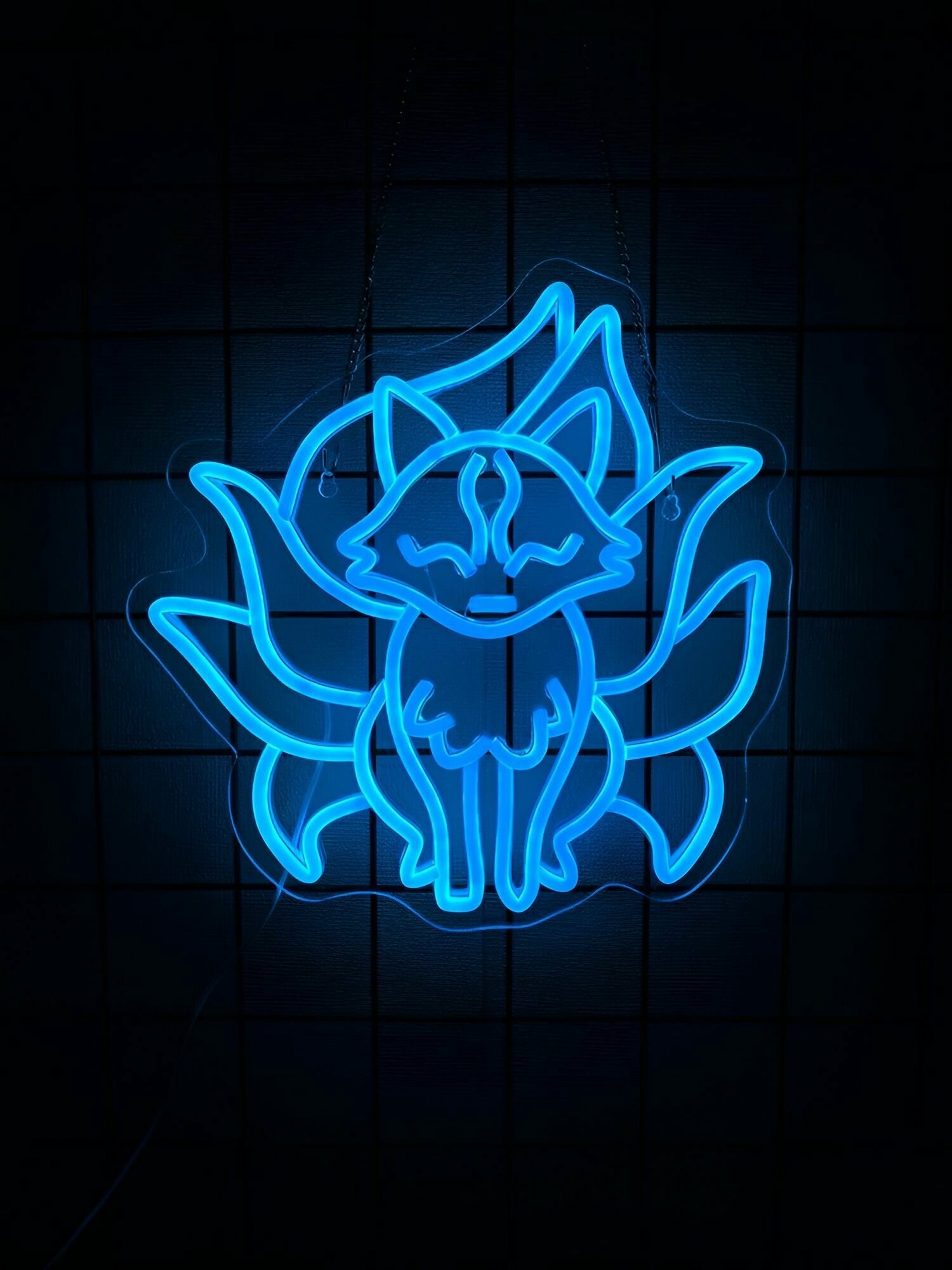 Неоновый знак Девятихвостая лиса для мужских пещер, игровых комнат, дней рождения, Рождества, вечеринок, подарков (баров) Светодиодный настенный светильник