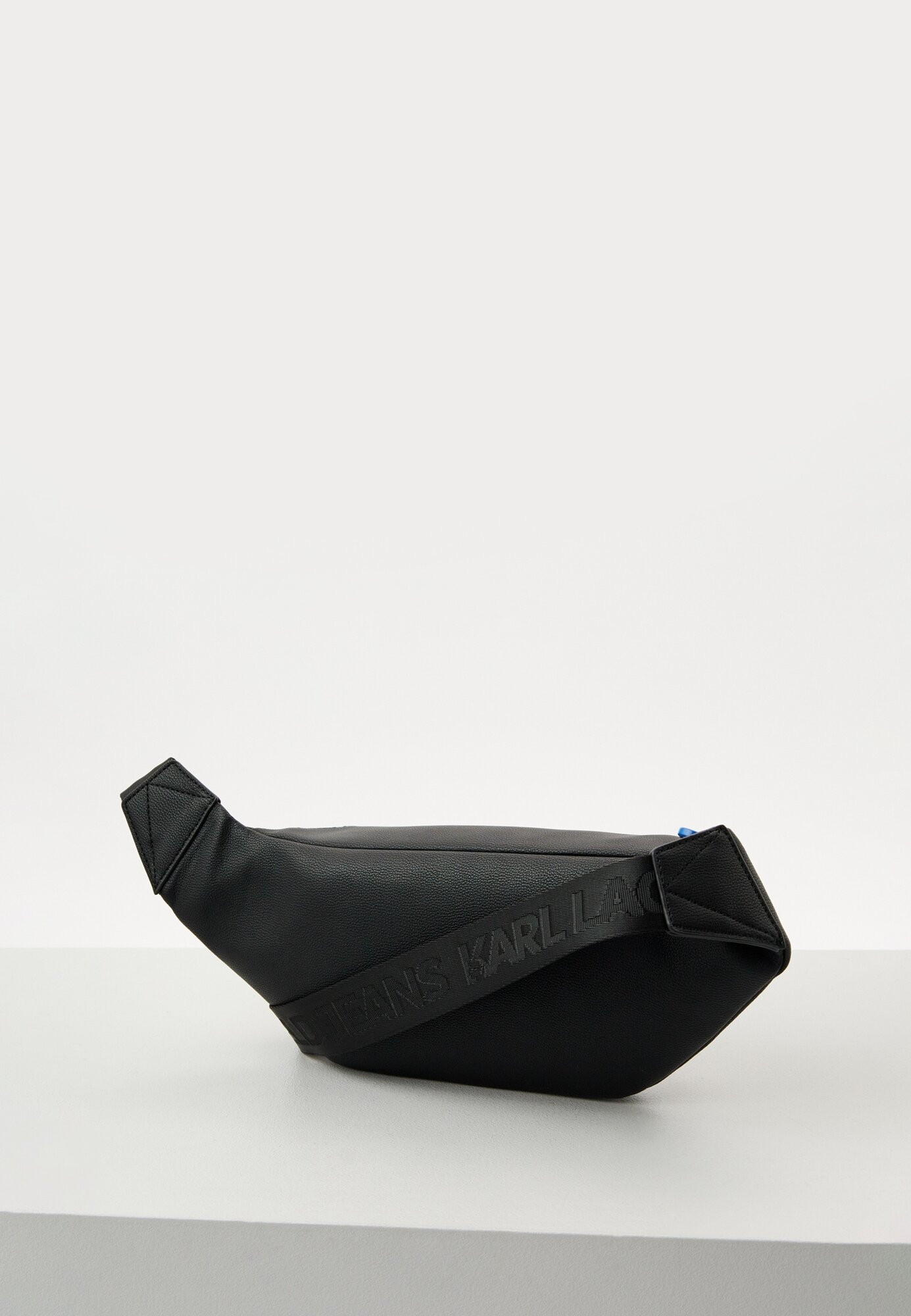 Сумка поясная KARL LAGERFELD JEANS BOX LOGO, фактура зернистая, черный — фото 1