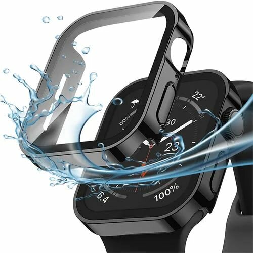 Чехол на умные часы Apple Watch 46 мм, Чехол для Apple watch series 10, Противоударный тонкий бампер с защитой от повреждений, грязи и отпечатков, Гальваническая оболочка + закаленная пленка