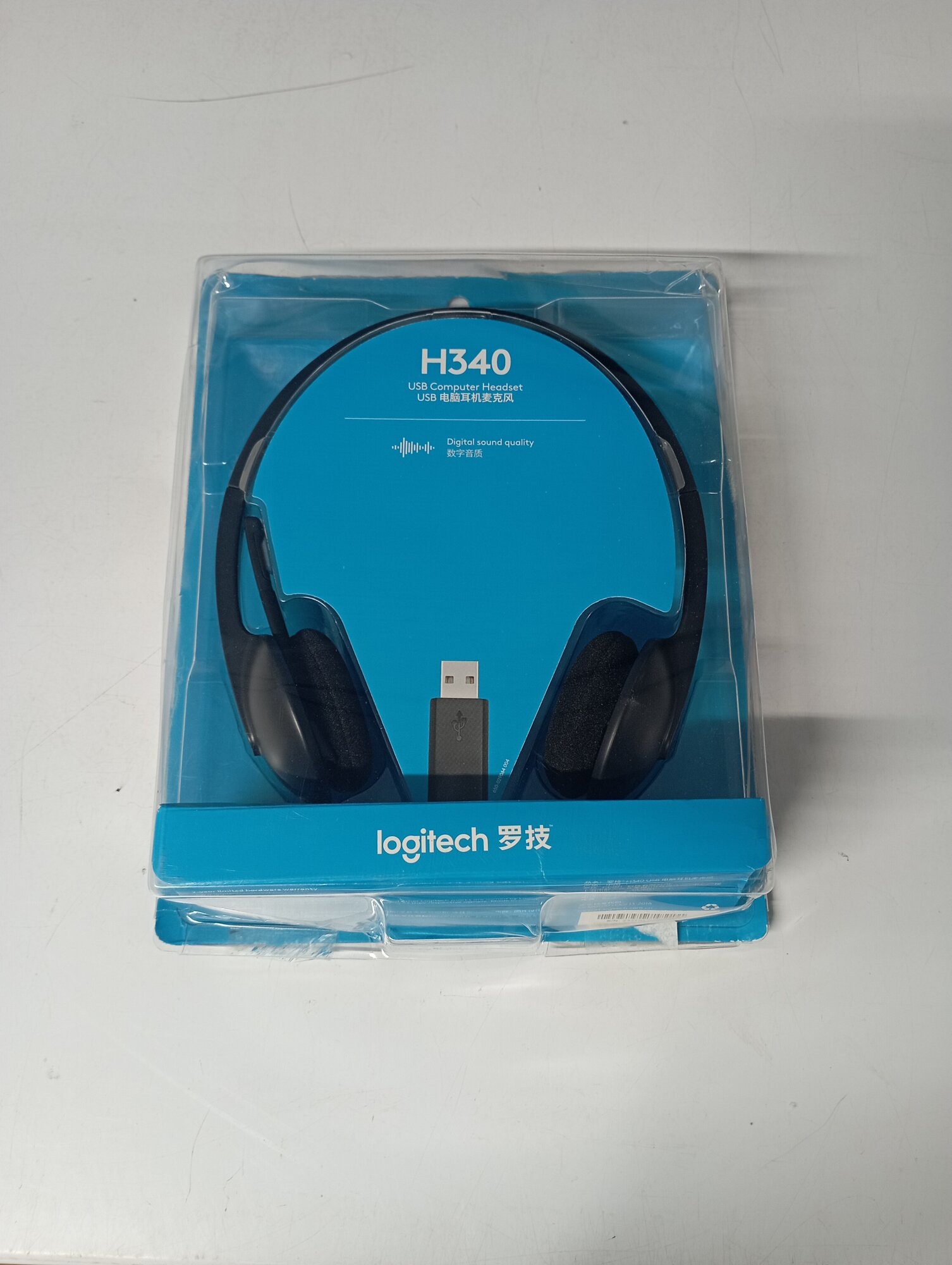 Компьютерная гарнитура Logitech USB Headset H340, черный