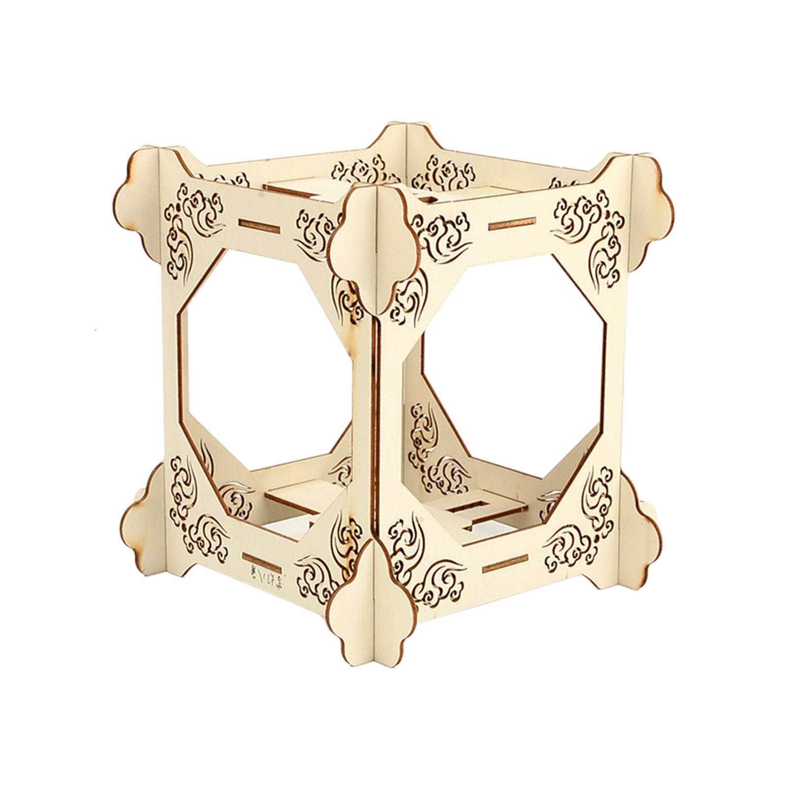 Винтажный деревянный фонарь каркас декоративный, Восьмиугольный Фонарь