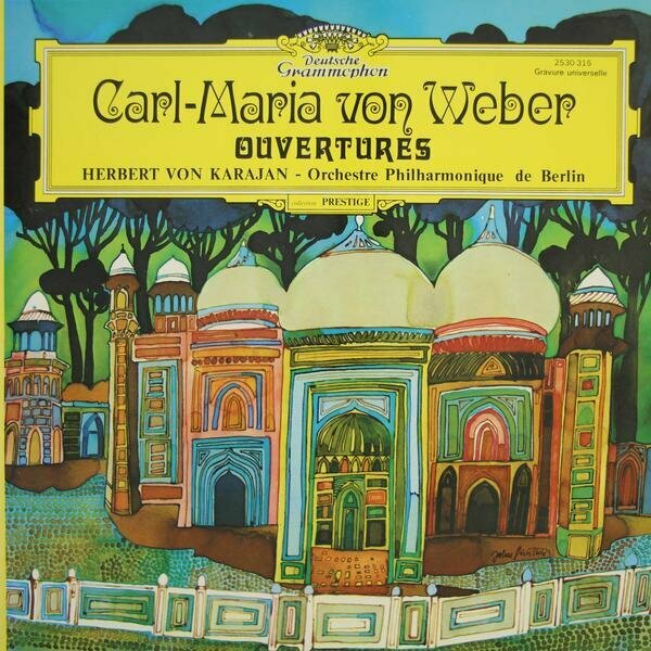 Винтажная виниловая пластинка CARL-MARIA VON WEBER - OUVERTURES (ORCHESTRE PHILHARMONIQUE DE BERLIN, KARAJAN HERBERT VON)