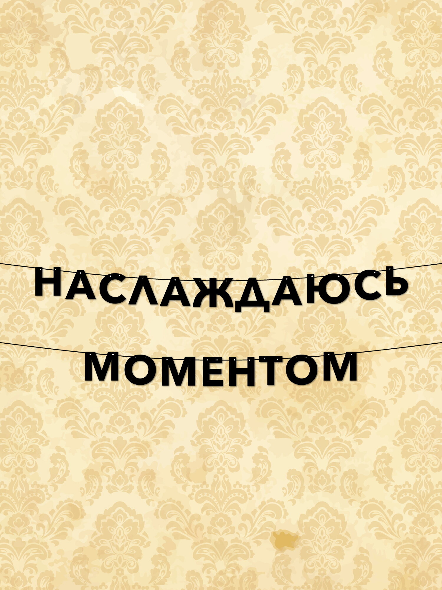 Легкая многоразовая гирлянда с надписью наслаждаюсь моментом - для праздников и вечеринок, высота букв 10 см, толщина букв 1 мм, долговечный материал.
