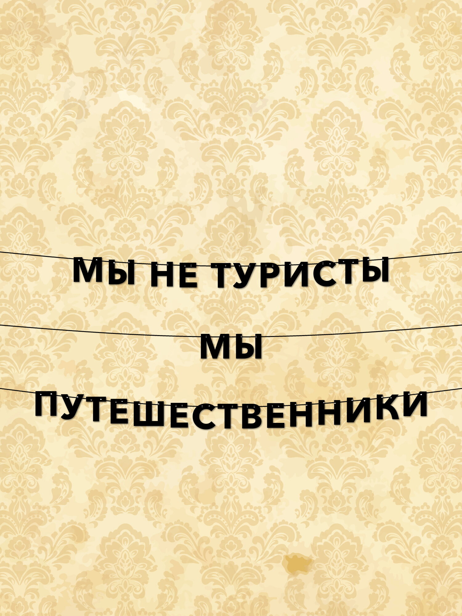 Гирлянда для декора Мы не туристы, мы путешественники - идеальное украшение интерьера для праздника, высота букв 10 см, толщина букв 1 мм, долговечный материал.
