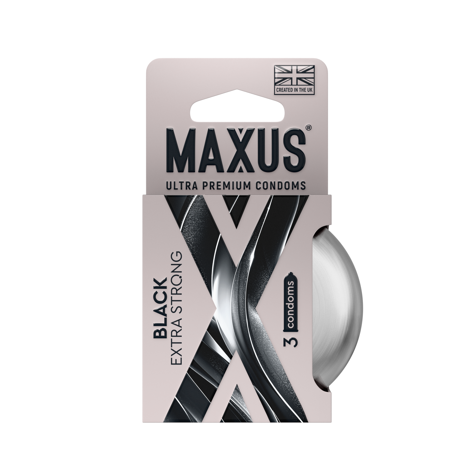 Черные утолщенные презервативы MAXUS Extra Strong с железным кейсом - 3 шт. (цвет не указан)