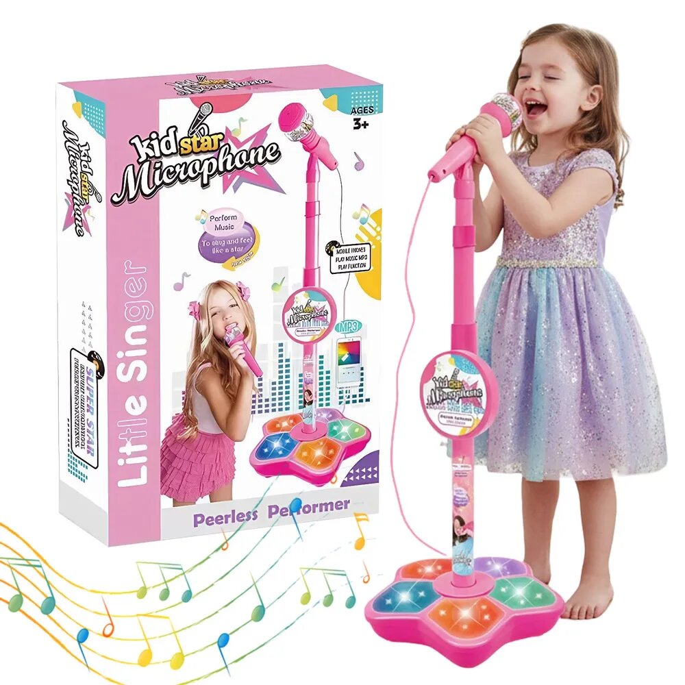 Игровой микрофон с динамической подсветкой и регулируемой стойкой