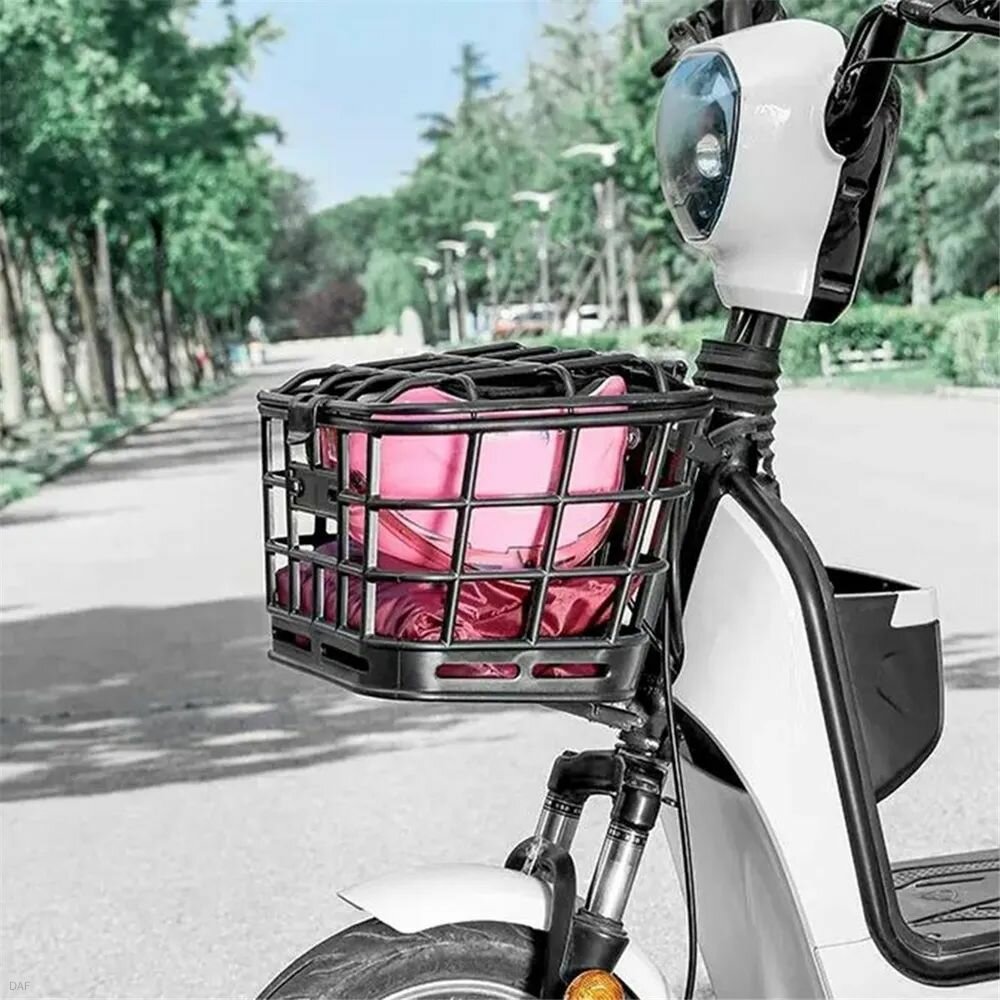 Передняя корзина для велосипеда с крышкой для электровелосипедов