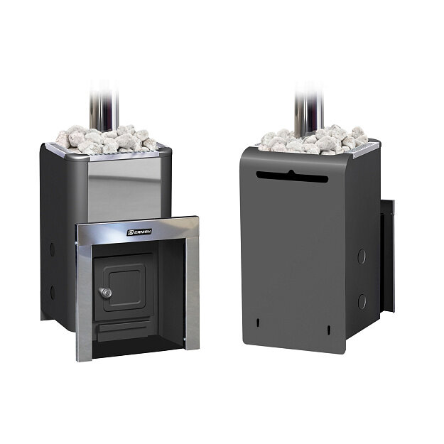 Печь банная газовая- дровяная Уралочка 16Н Нержавейка. Без автоматики