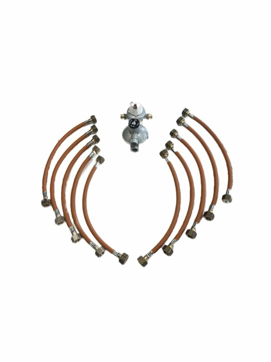 Рампа пропановая на 10 баллонов 10кг 22-55мбар