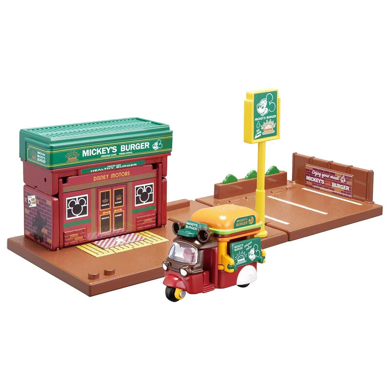 Набор сцен для автомобилей TOMY Domeka Town Series из сплава, игрушка для попкорна Disney