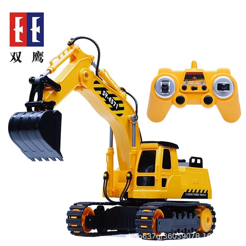 Double Eagle E561 экскаватор с дистанционным управлением, экскаватор из электрического сплава, инженерный автомобиль, игрушечный автомобиль, дробилка, детский крючок, машина