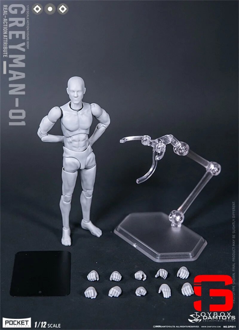 DAMTOYS GREYMAN-01 1/12 Мужская фигурка, Цвет: DPS11