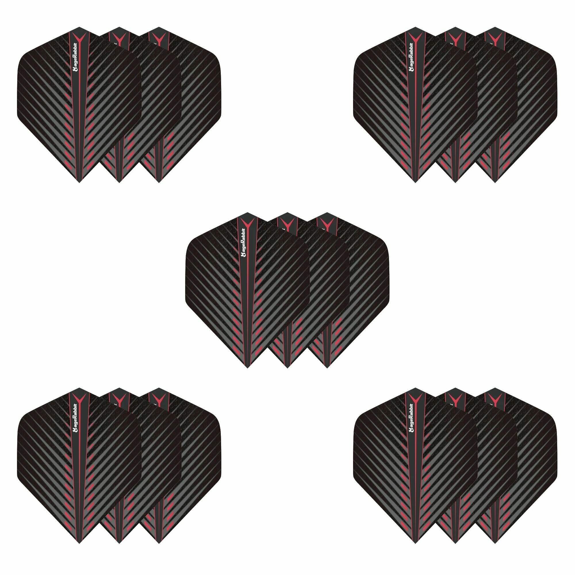 Черные и красные Flight Feather Dart Flights 15 шт.