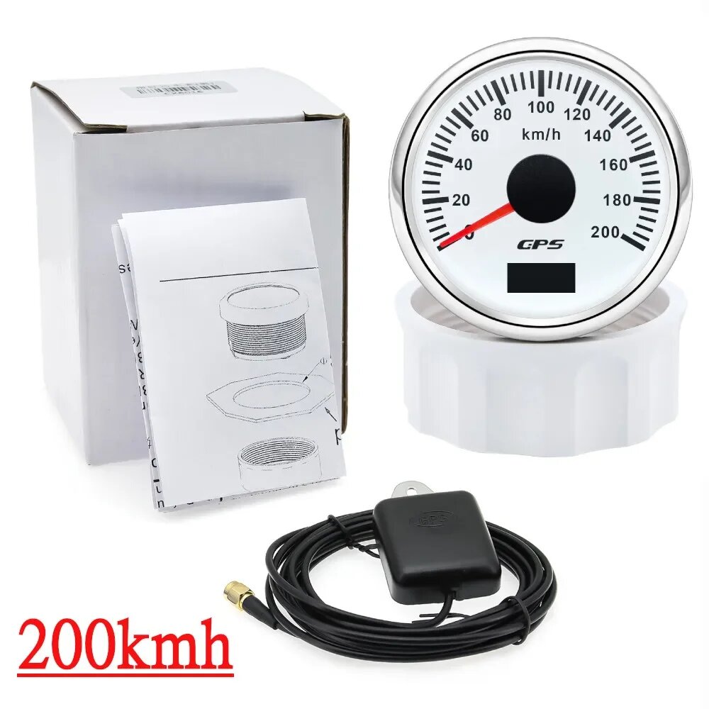 30/60/80/120/200 км/ч 52 мм цифровой GPS спидометр с антенной лодка автомобильный 200kmh WS