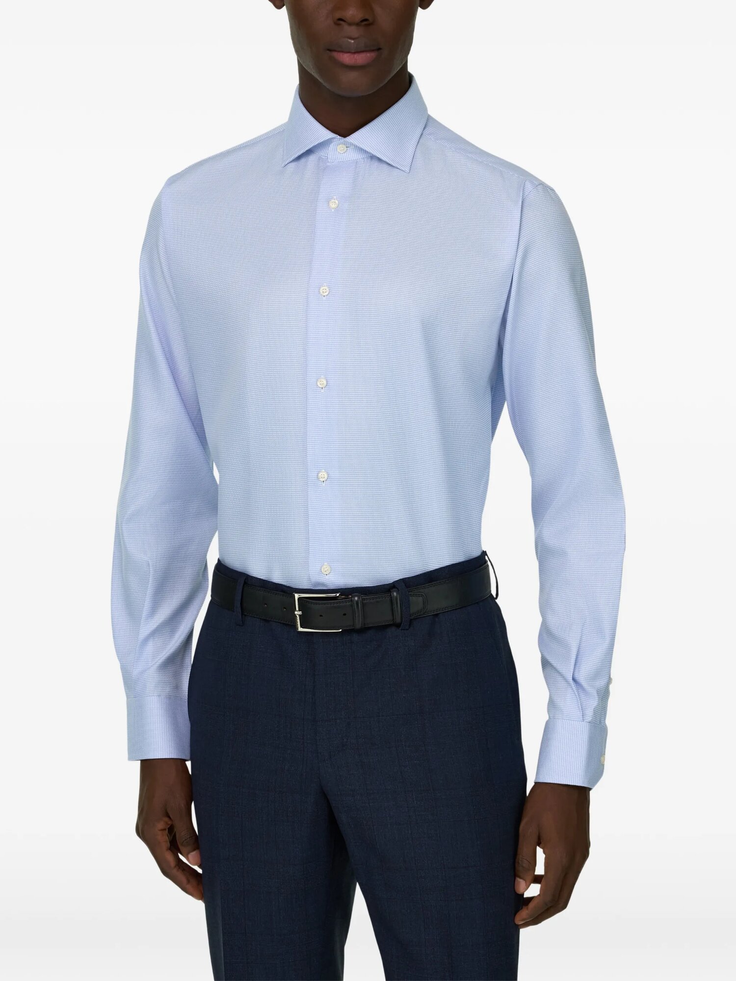 Рубашка Boggi Milano Regular-fit shirt, размер XL, Синий принт — фото 1