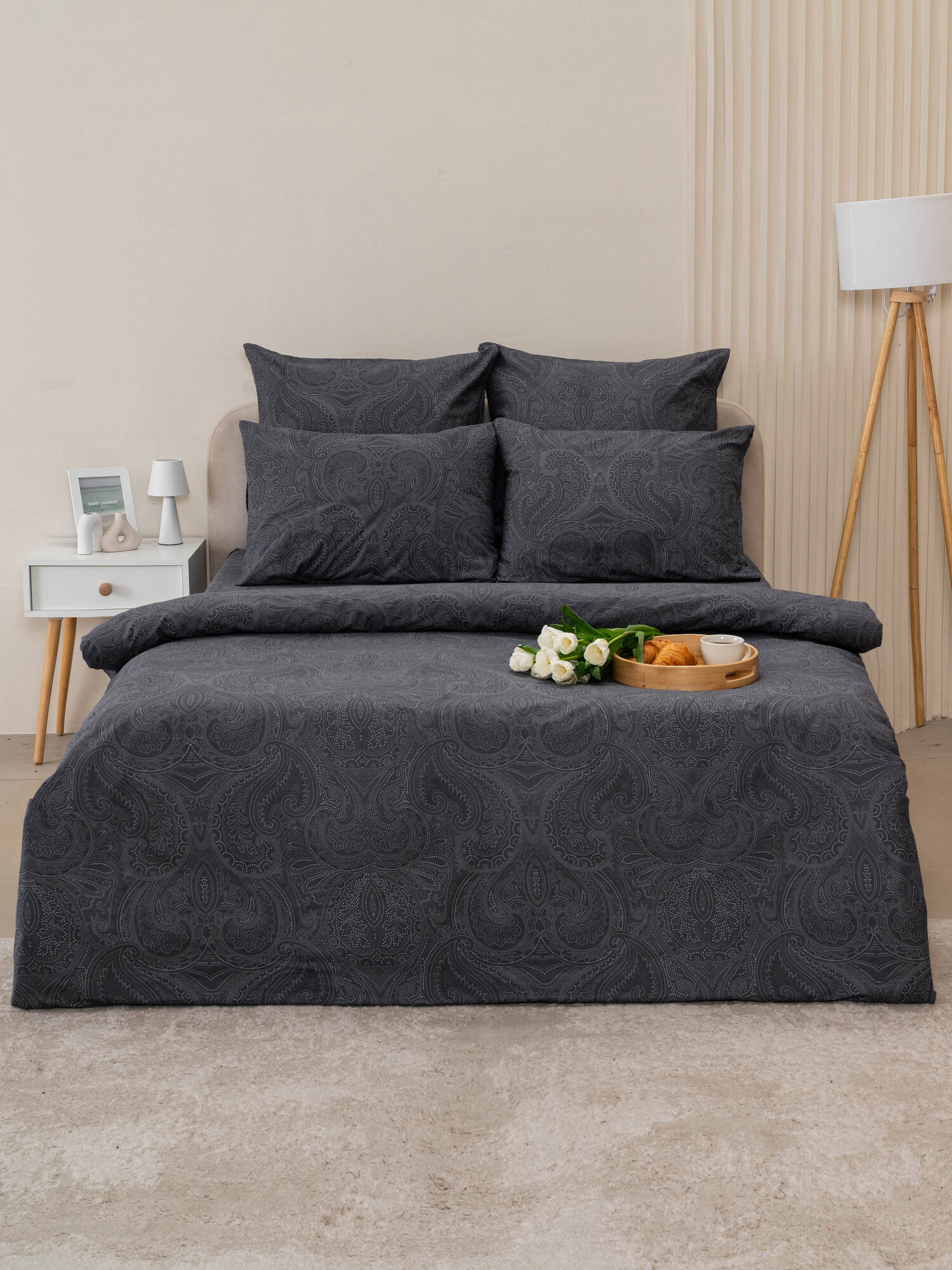 Постельное белье евро лен