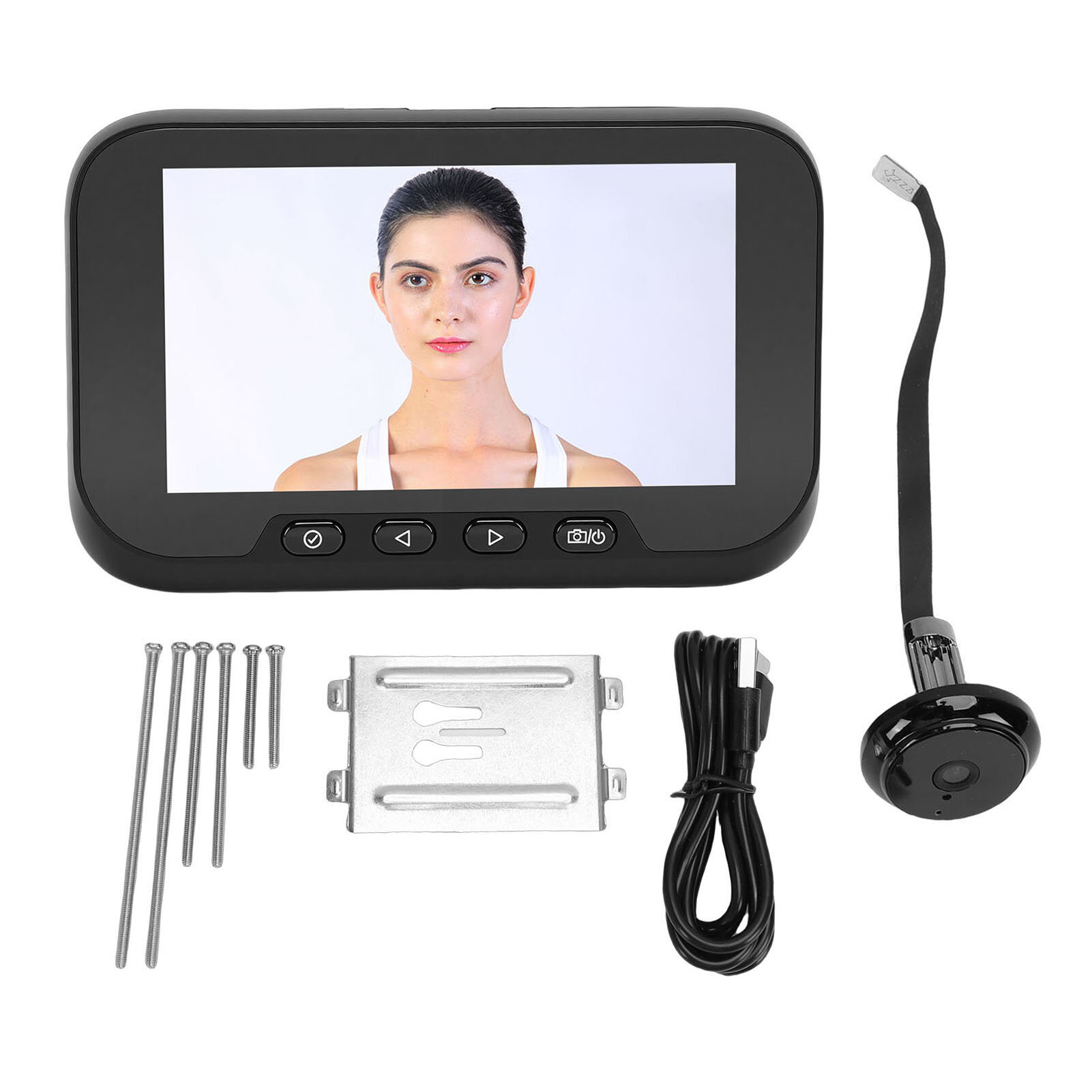 Видеоглазок 1080p, широкоугольный объектив 135 градусов, 4,5-дюймовый цветной экран, датчик движения, цифровой дверной глазок для дома