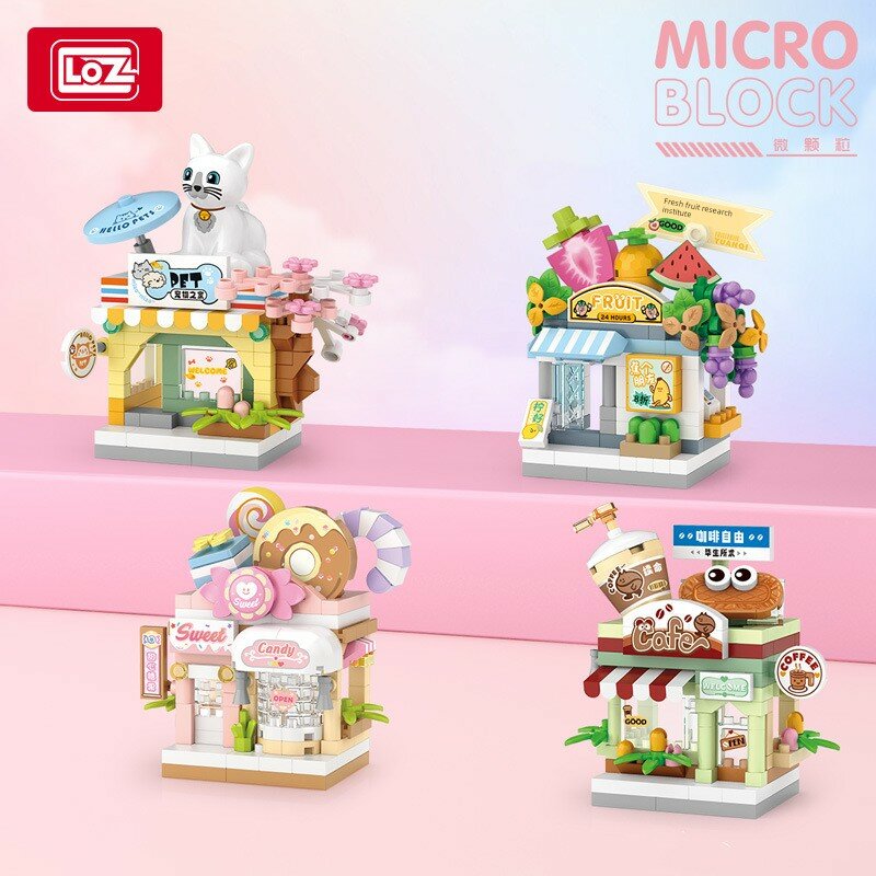 Loz Micro Diamond Сборные Блоки Уличный Магазин Сезон 1 Образовательная Игрушка Мини-Набор для Сборки для Детей