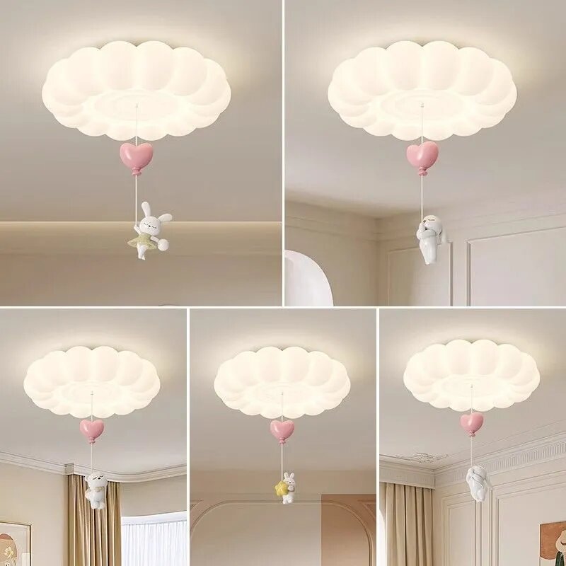 Современная Люстра для Детской Комнаты с LED-освещением, D500 мм, Материал Железо + Пластик, 48Вт, Белый — фото 1