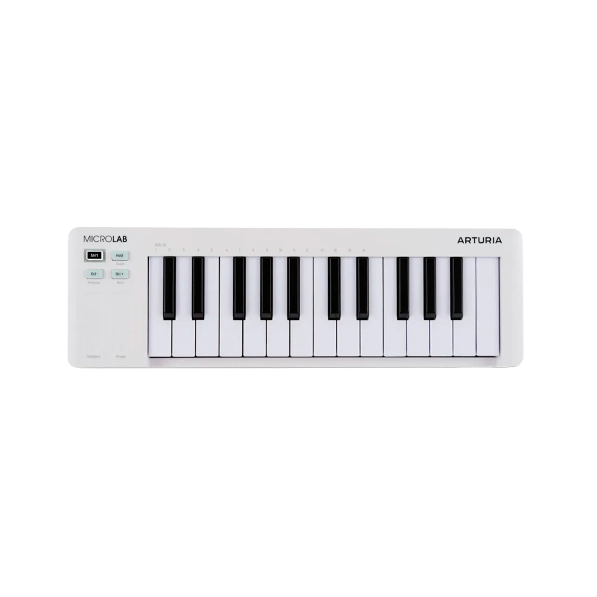 Midi-клавиатура Arturia Microlab 3 white usb, 25 клавиш, USB-C