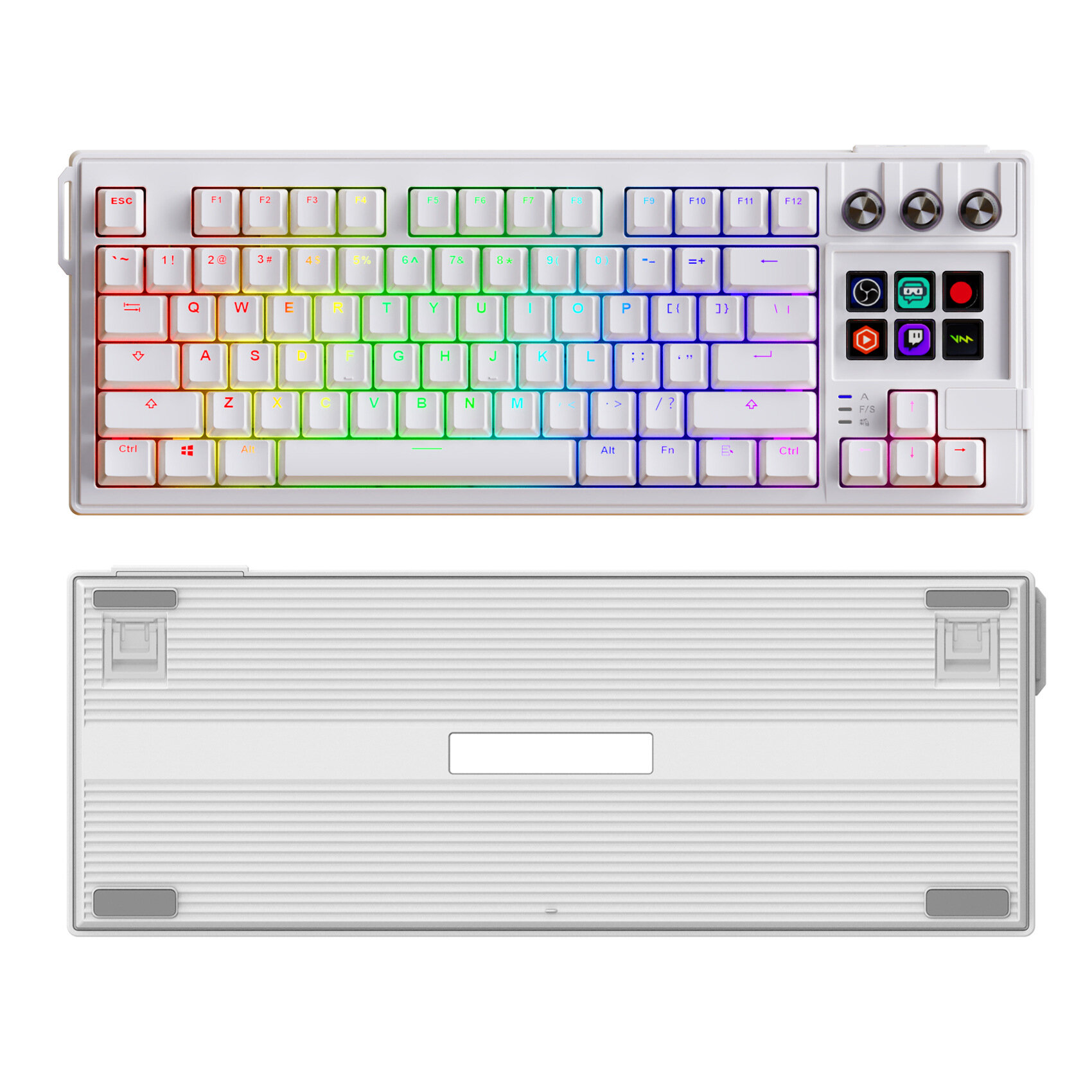 Механическая клавиатура K1PRO AI 78-клавишная с RGB-подсветкой и сменными клавишами для гейминга и офиса