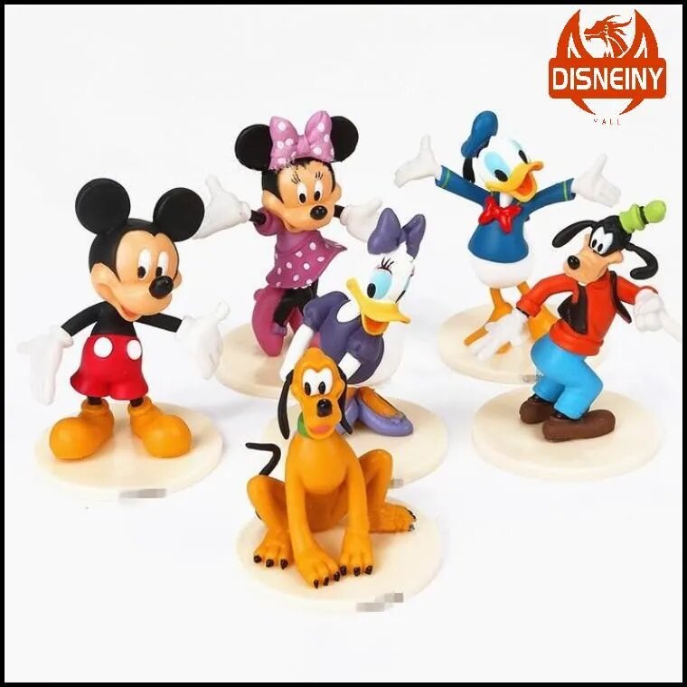 Фигурка Disney Mickey Mouse and Friends из ПВХ, набор из 6 фигурок, 7 см, для детей и взрослых — фото 1