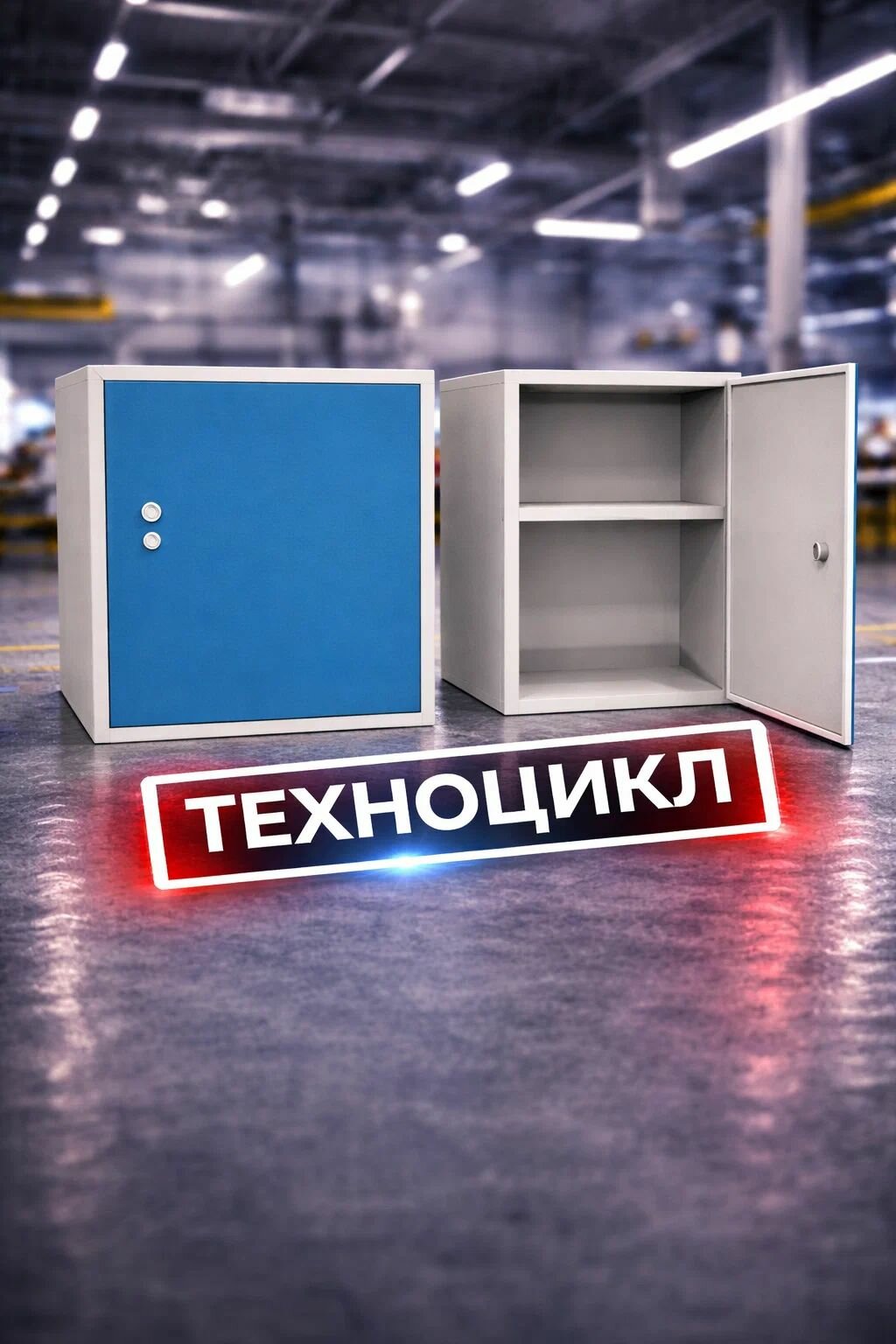 ШИМ-06-02 шкаф для инструмента 500х400х300 мм, серый, сварной, собранный, техноцикл