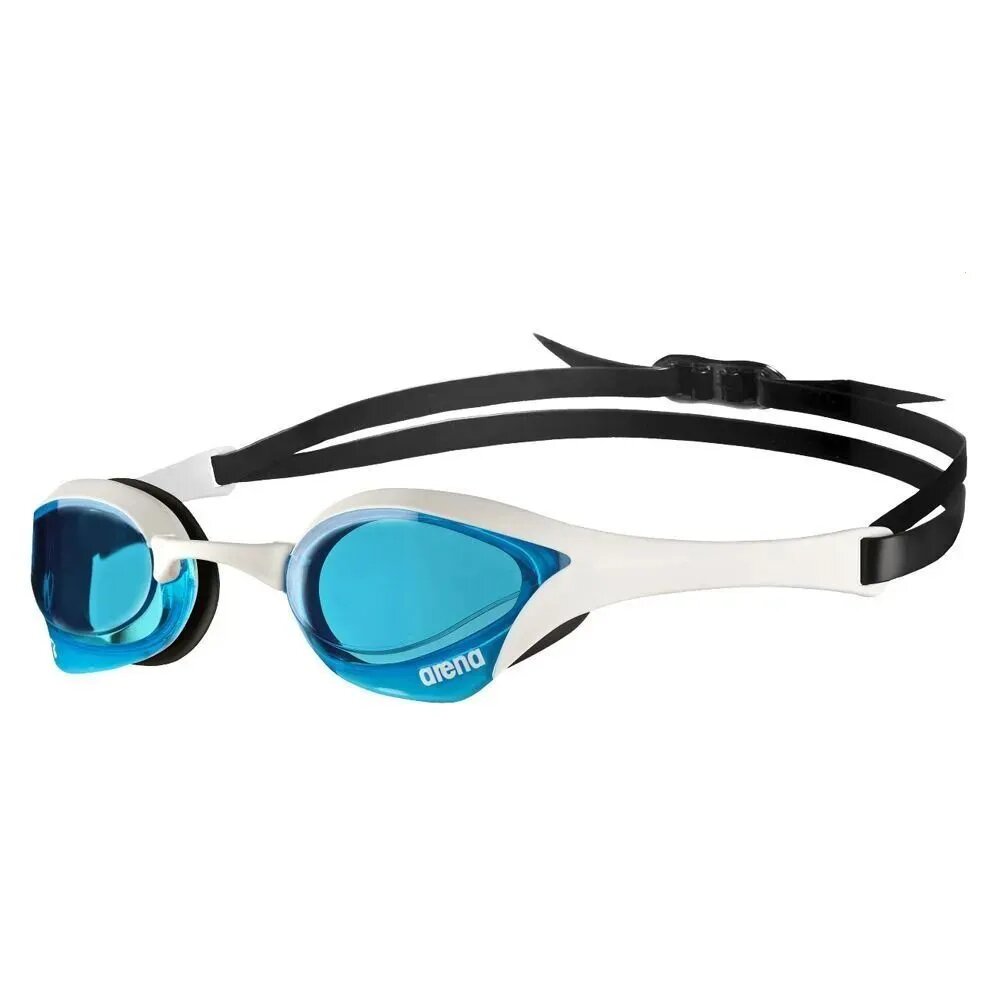 Arena COBRA ULTRA SWIPE MIRROR Очки для плавания взрослые зеркальные белые голубые для бассейна — фото 1