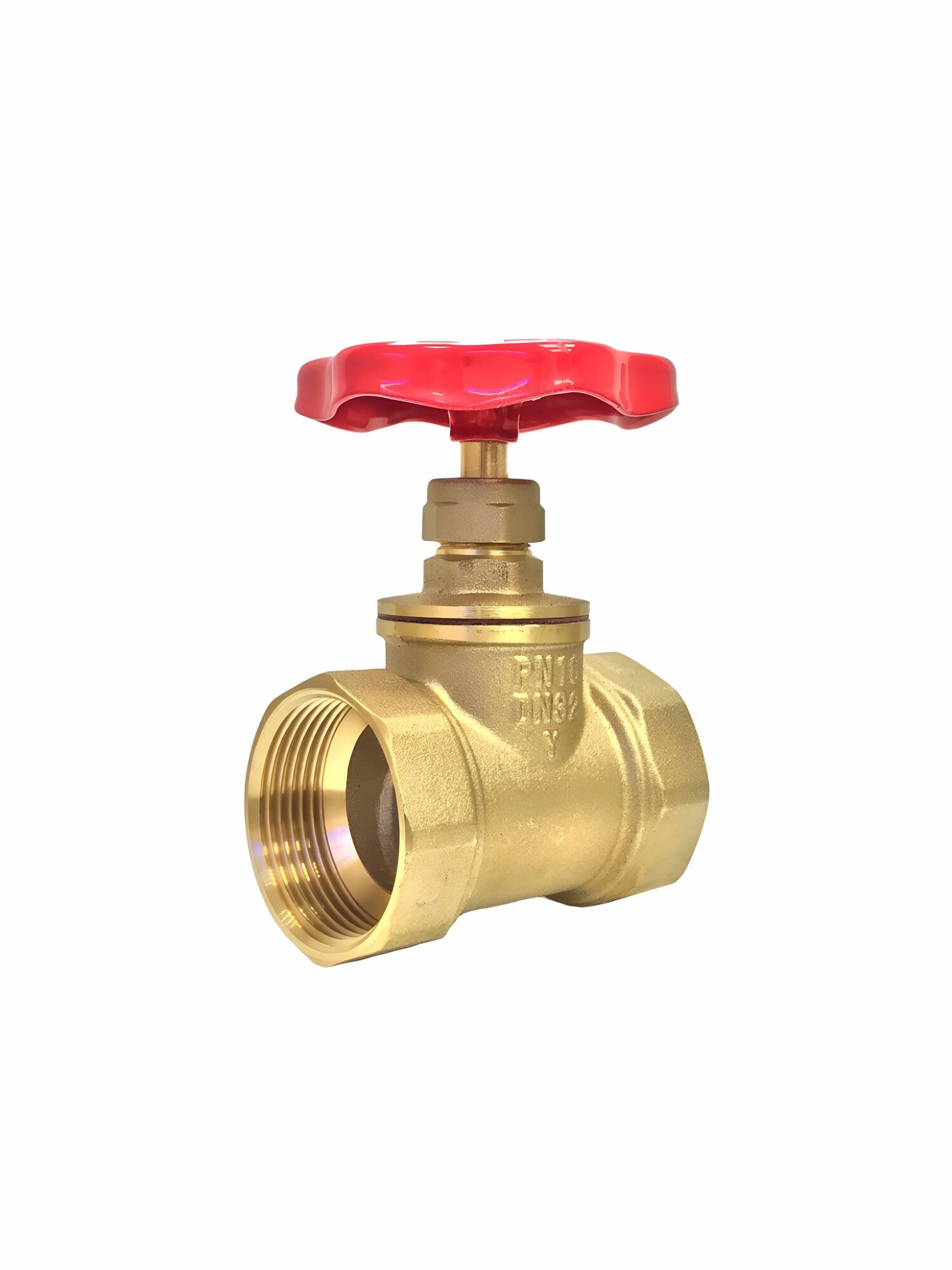 Вентиль запорный латунный STI 15Б1п DN 32 (1 1/4") муфтовый г-г для систем отопления и водоснабжения, модель Ci