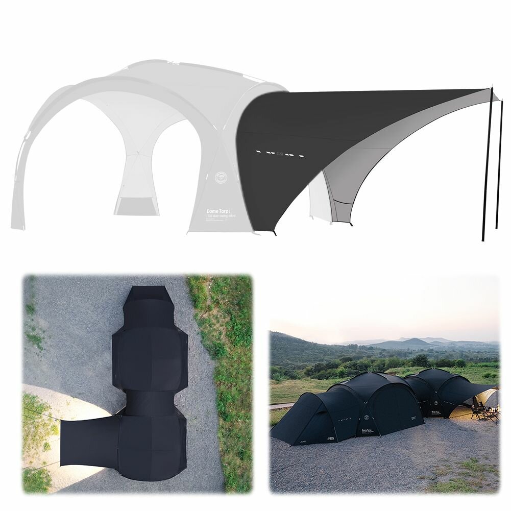 Палатка-тент купольная для кемпинга, водонепроницаемая с ПУ-покрытием 3000 мм, 510 300 см
