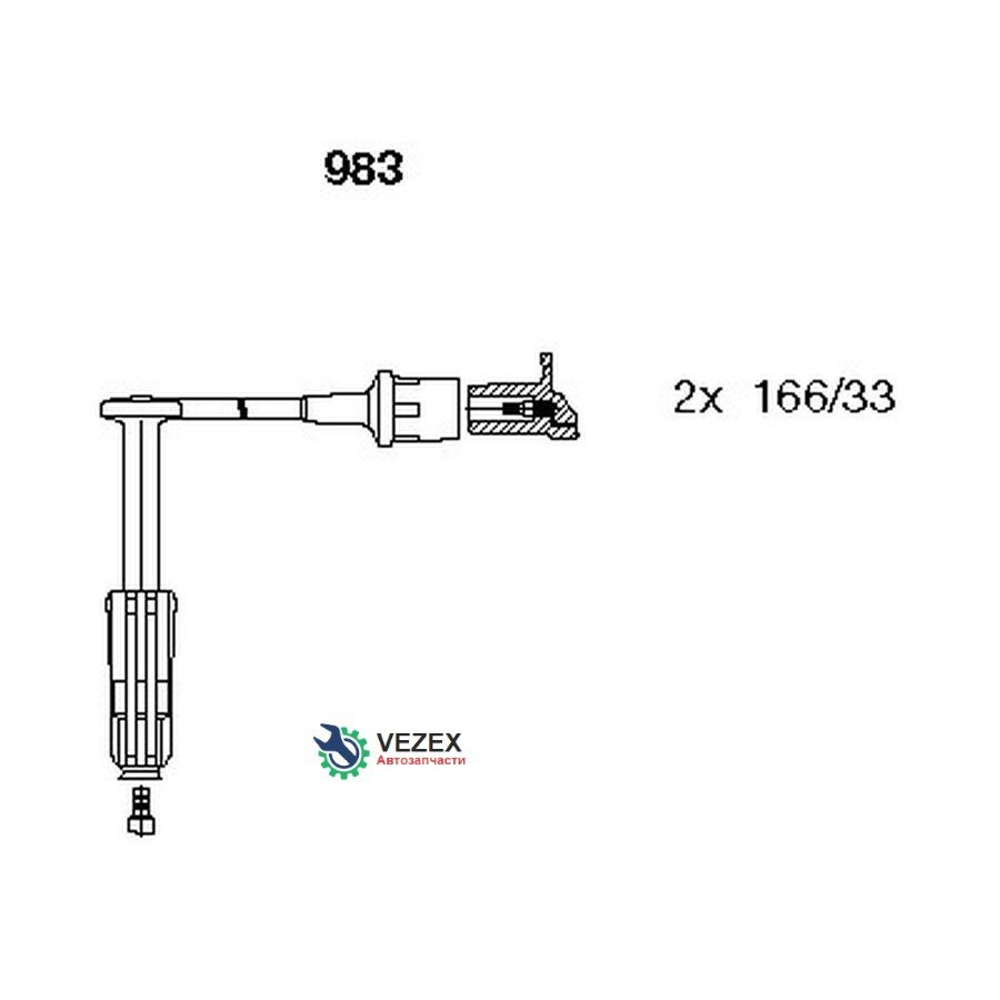 BREMI 983 к-кт проводов!\ MB W202 2.0-2.3 M111.945/944/961/974/975 95>