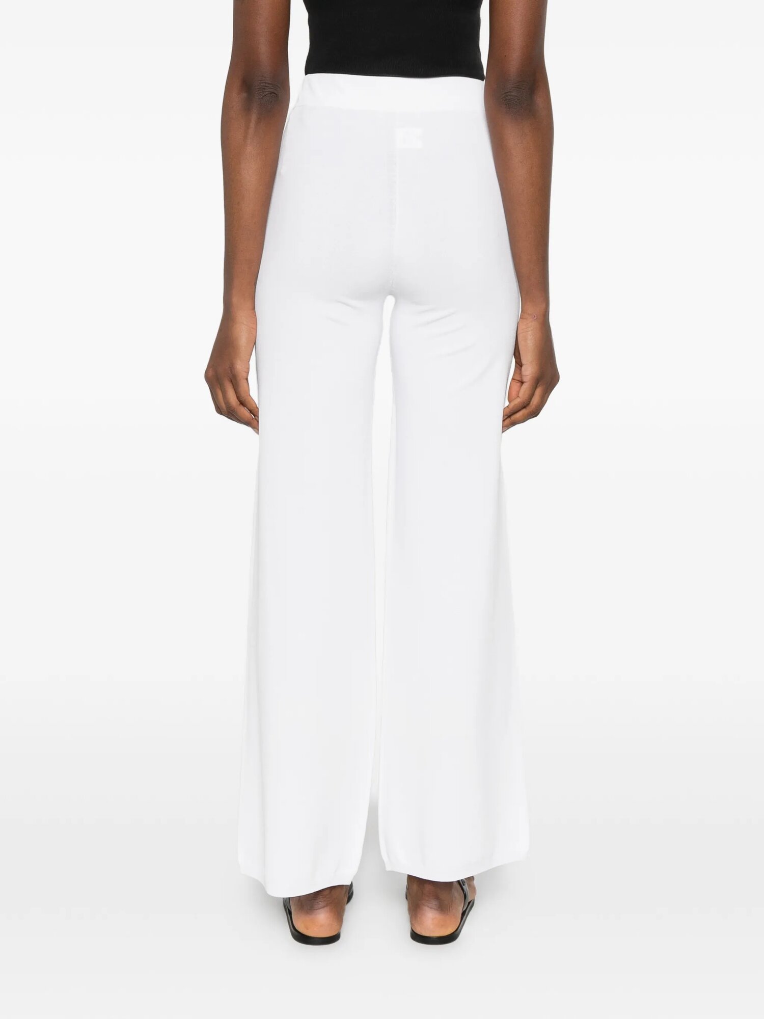 Брюки палаццо Kangra Cashmere Elasticated-waistband palazzo pants, размер 42, бежевый/белый — фото 1