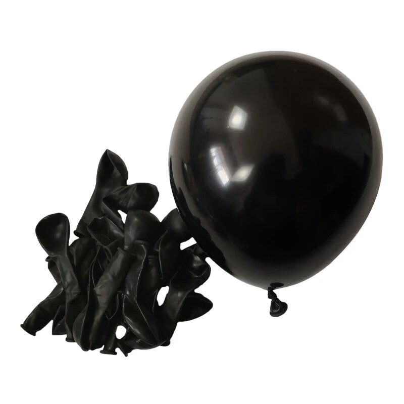 Черные латексные шары 5 дюймов, Color: Black