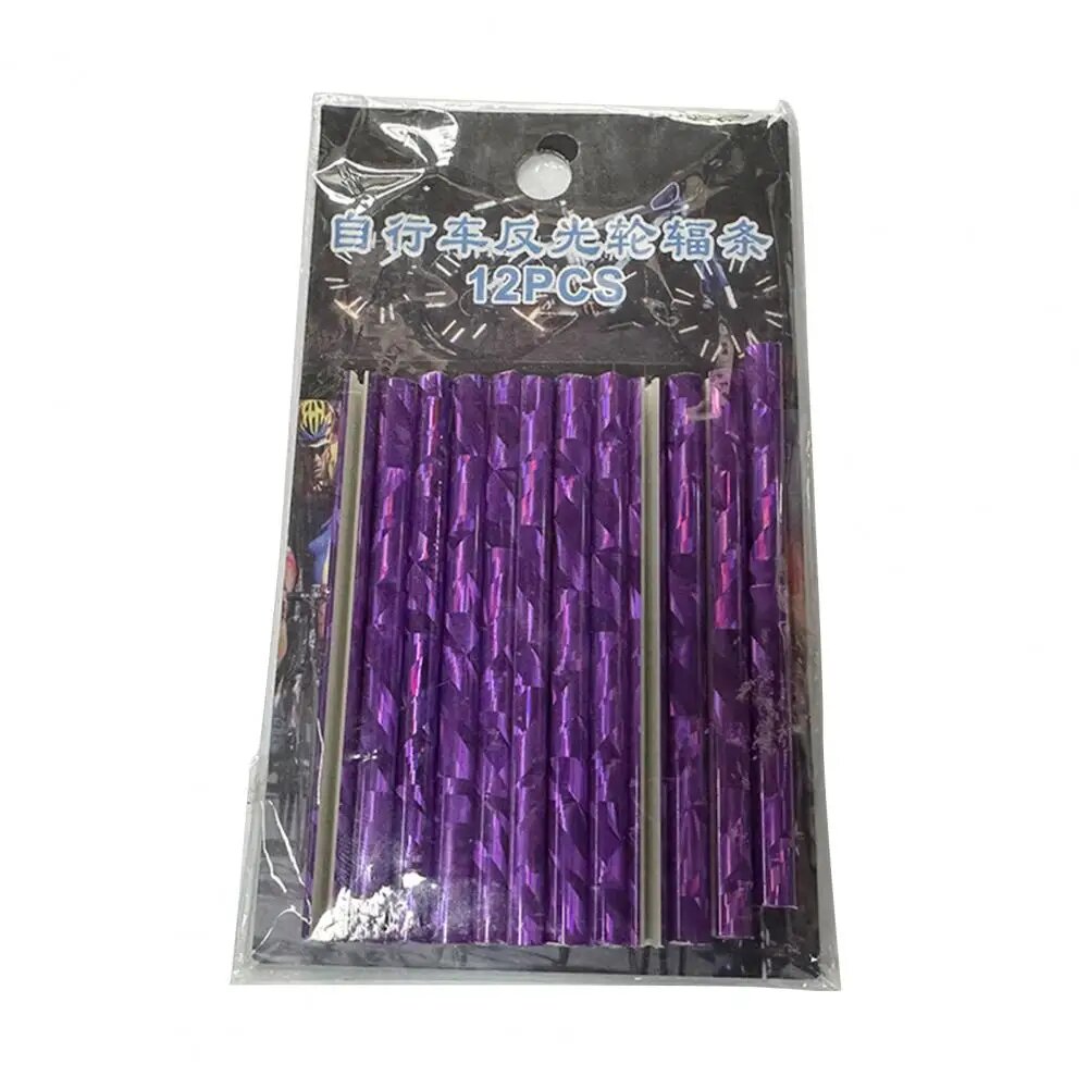 Светоотражающие накладки на спицы велосипеда 12 шт. Фиолетовый, Purple