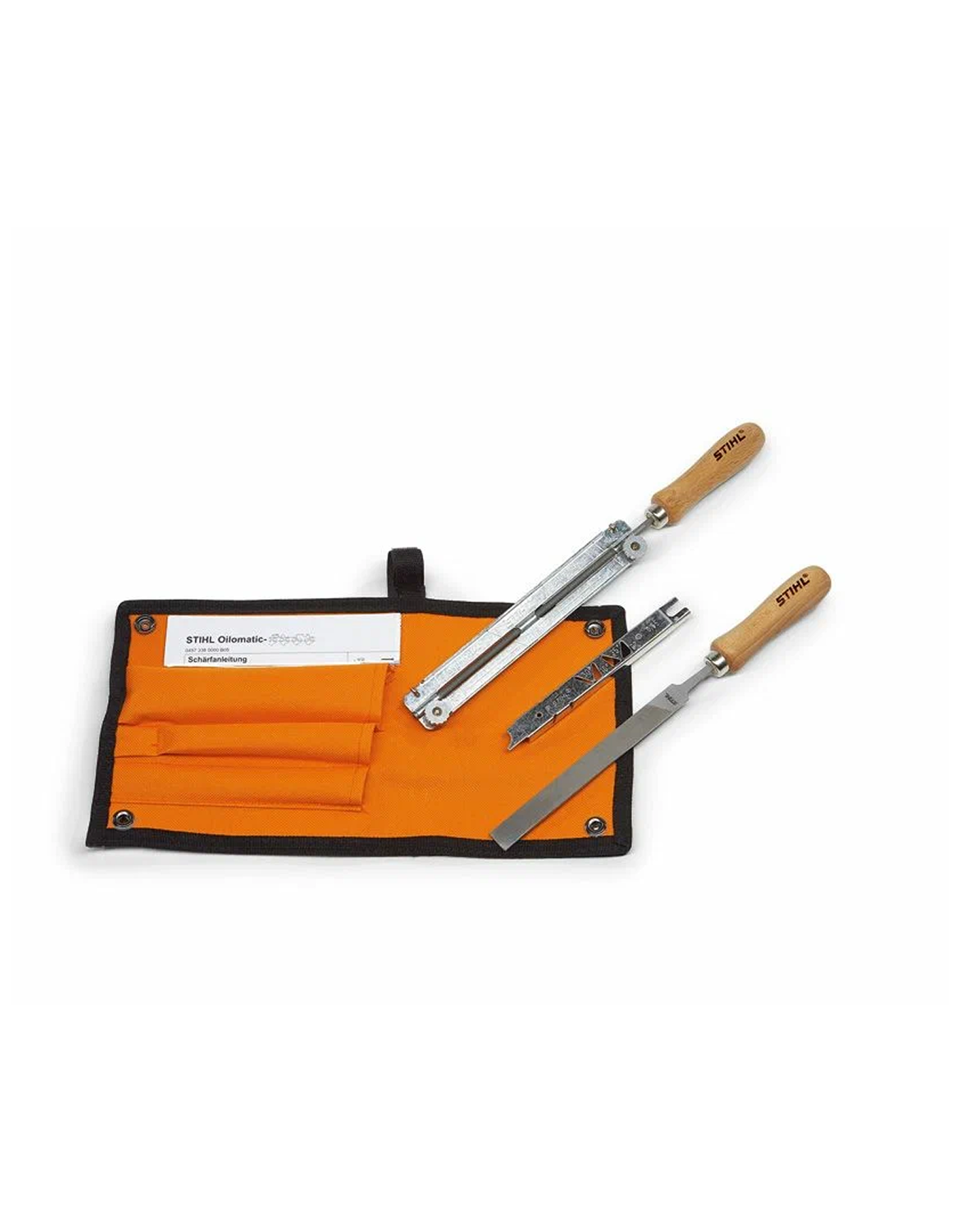 Набор заточной STIHL, круглый напильник для цепей 1/4" и 3/8", калибр, державка, чехол