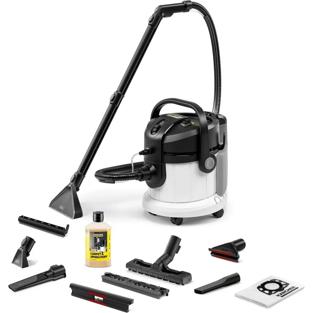 Моющий пылесос Karcher SE 4 Plus EU 1.081-170.0 с мощностью 1400 Вт и объемом баков 4 л для чистой и грязной воды